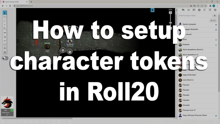 How to setup character tokens in Roll20 - Elite Adventures