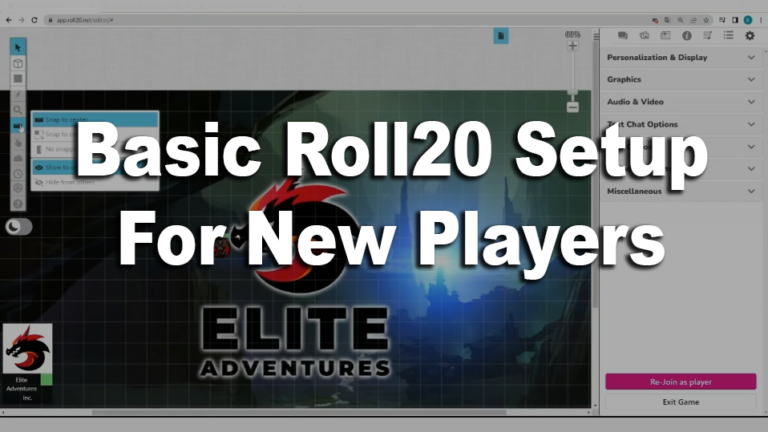 How to setup character tokens in Roll20 - Elite Adventures