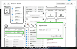 How To Use Roll20 Character Sheet - Elite Adventures